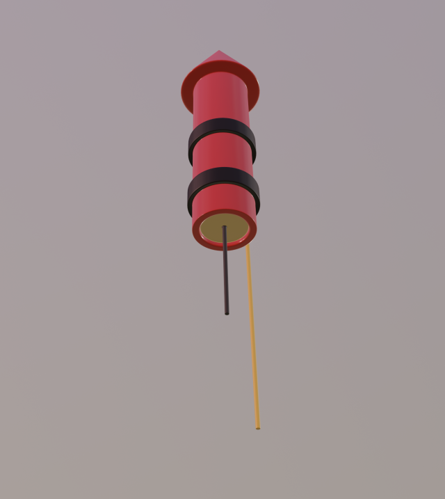 firework rocket 3D Model in Projectiles 3DExport