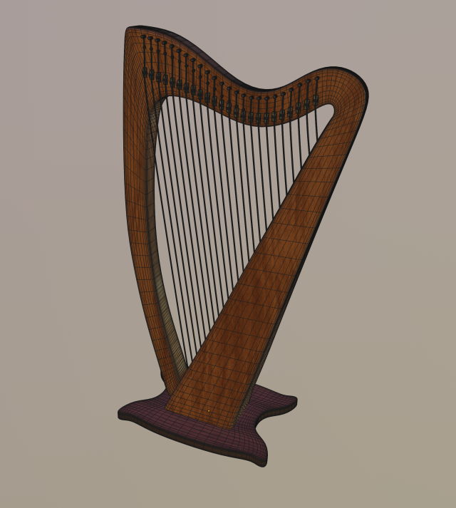 harp 3D Model in Diğer 3DExport