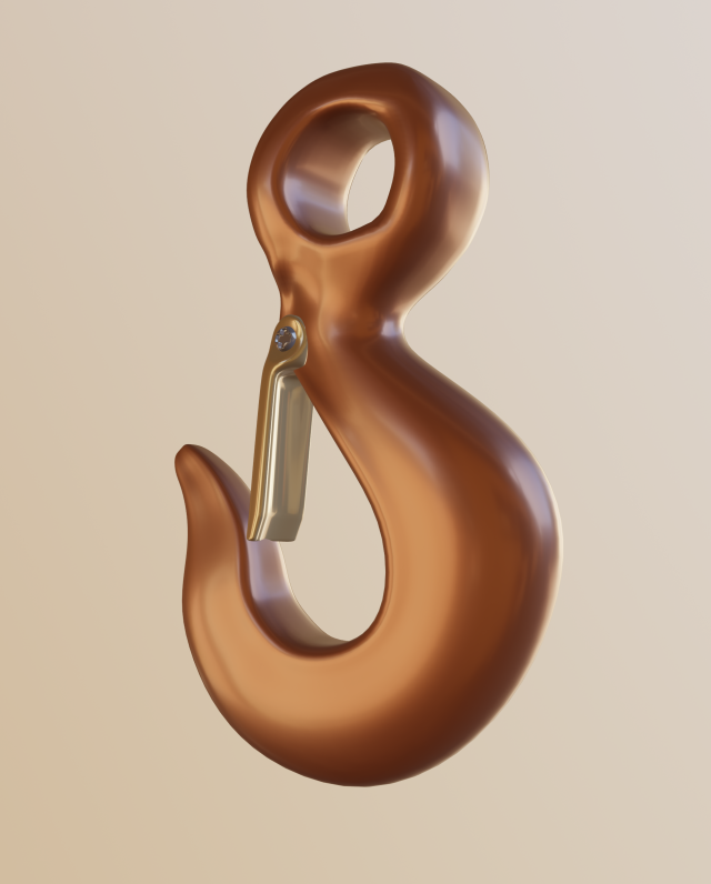 hook 3D Model in Parts 3DExport