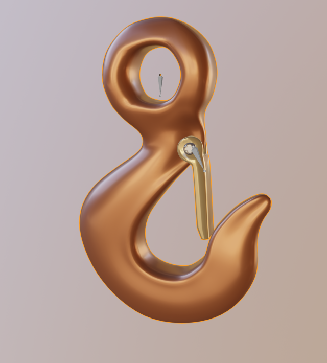 hook 3D Model in Parts 3DExport