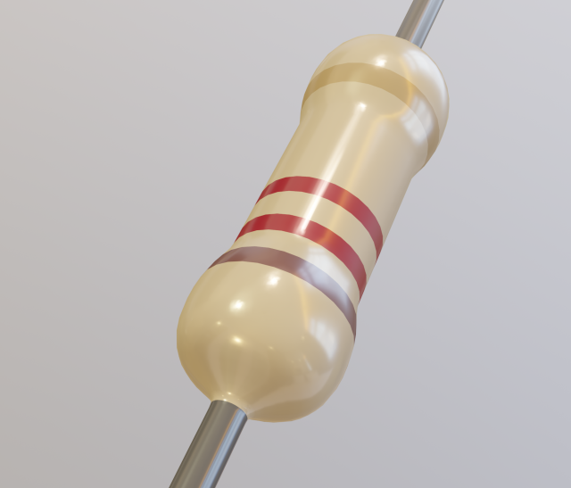 resistor 3D Model in Parts 3DExport