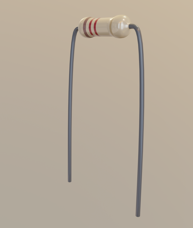 resistor 3D Model in Parts 3DExport