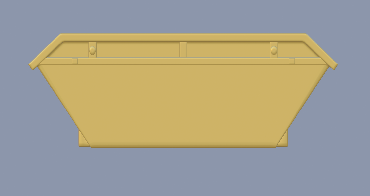 Skip 3D Model in Shipping Containers 3DExport