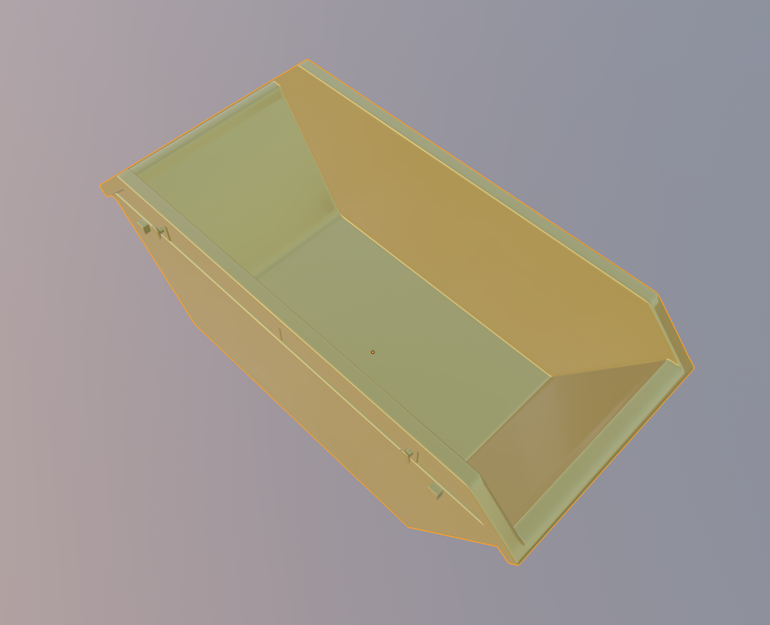 Skip 3D Model in Shipping Containers 3DExport
