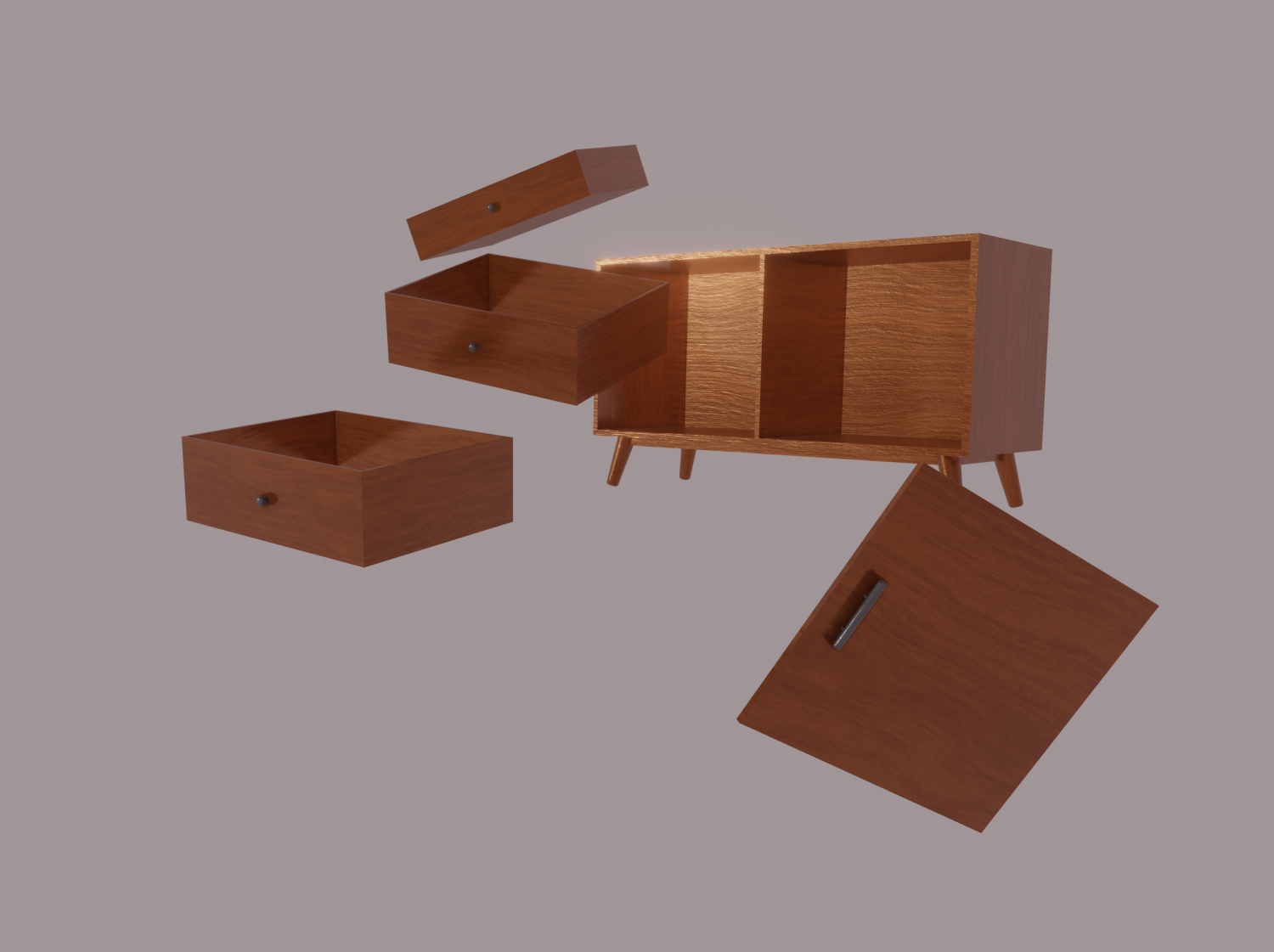 cabinet 3D Models in Bedroom 3DExport