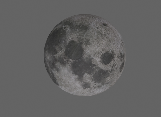 moon 3D Model in Planets 3DExport