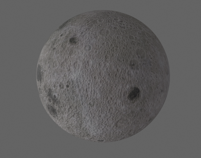 moon 3D Model in Planets 3DExport
