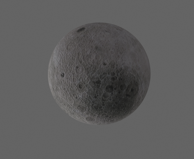 moon 3D Model in Planets 3DExport