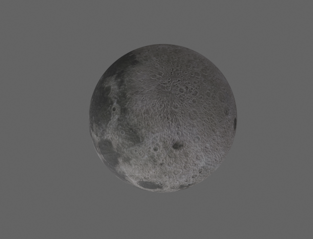 moon 3D Model in Planets 3DExport