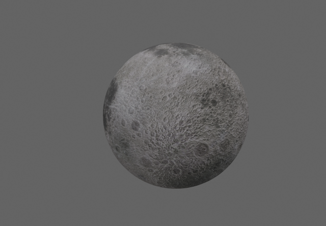 moon 3D Model in Planets 3DExport
