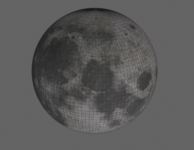 moon 3D Model in Planets 3DExport