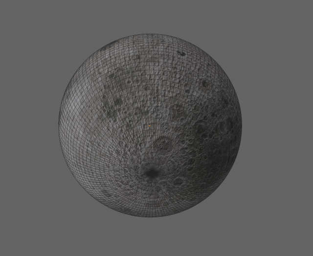 moon 3D Model in Planets 3DExport