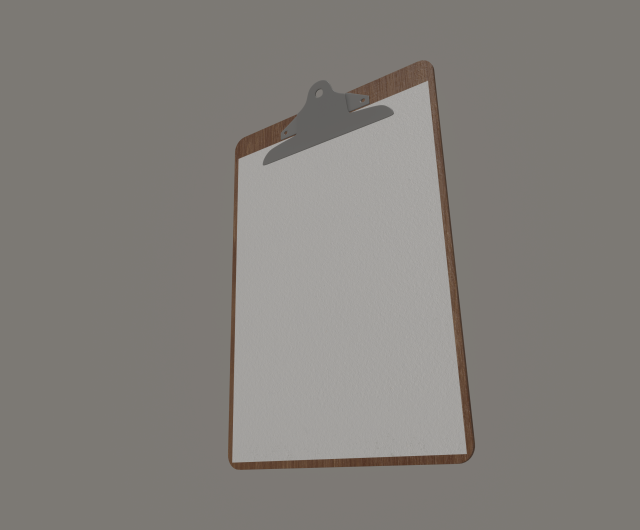 clipboard 3D Model in Office 3DExport