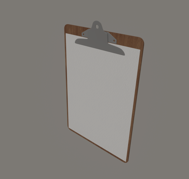 clipboard 3D Model in Office 3DExport