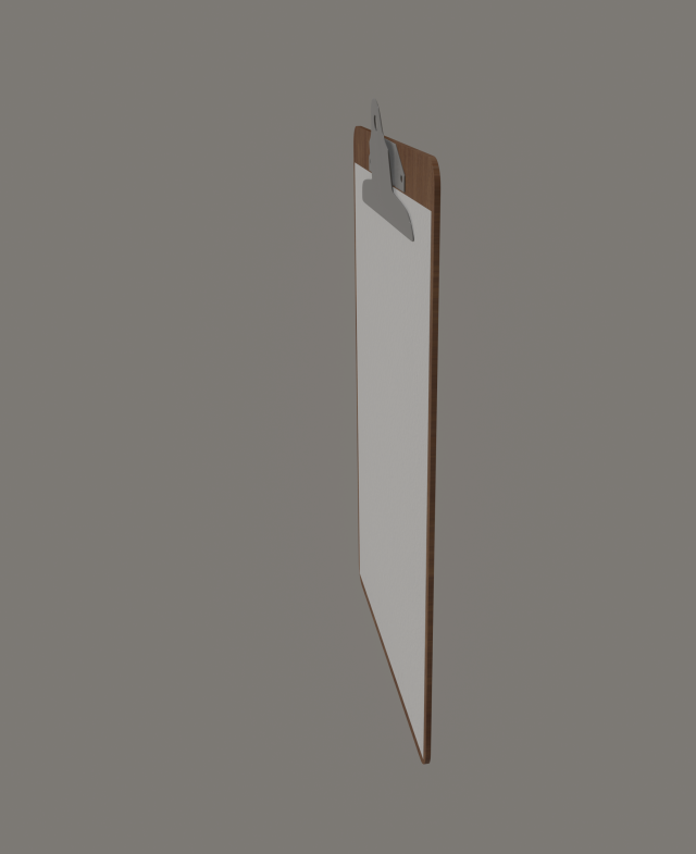 clipboard 3D Model in Office 3DExport