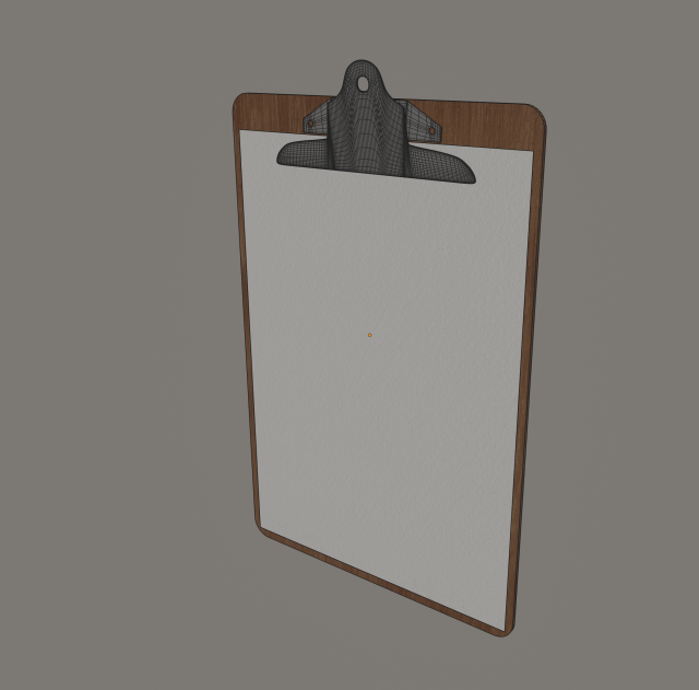 clipboard 3D Model in Office 3DExport