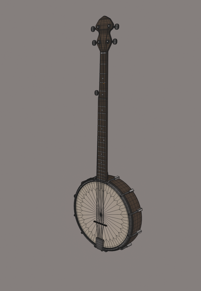 banjo 3D Model in Guitar 3DExport