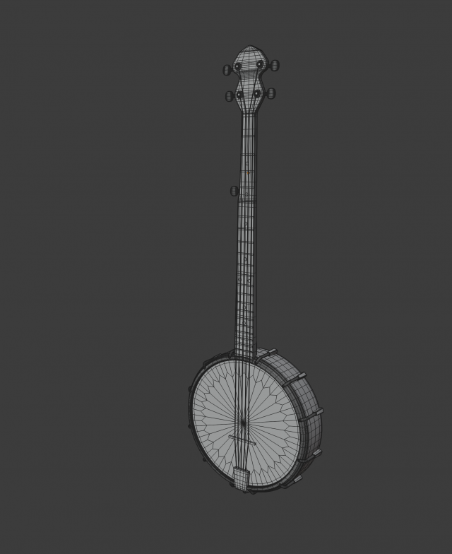 banjo 3D Model in Guitar 3DExport