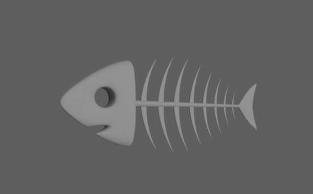 fish bone 3D Model in Fish 3DExport