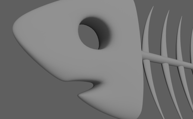 fish bone 3D Model in Fish 3DExport