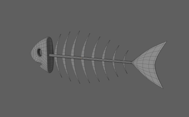 fish bone 3D Model in Fish 3DExport