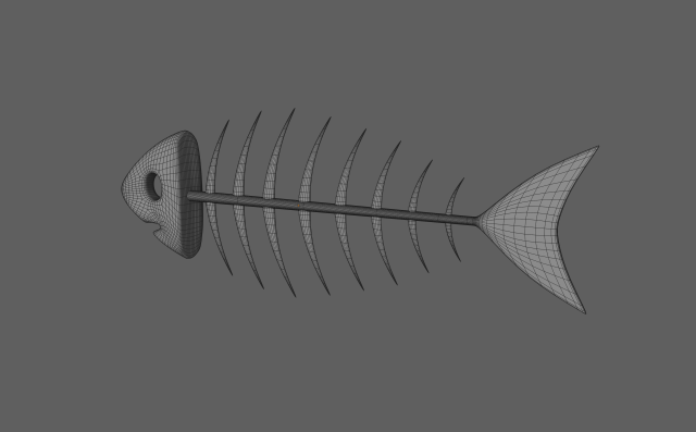 fish bone 3D Model in Fish 3DExport