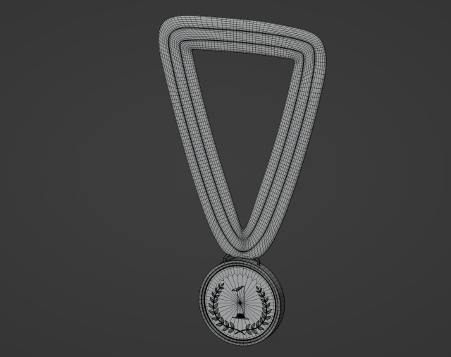 Gold Medal Award 3D Model in Awards 3DExport