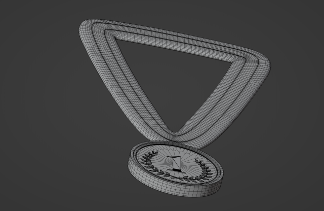 Gold Medal Award 3D Model in Awards 3DExport
