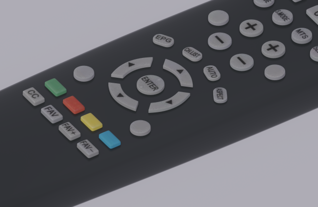TV Remote Control 3D Model in TV 3DExport