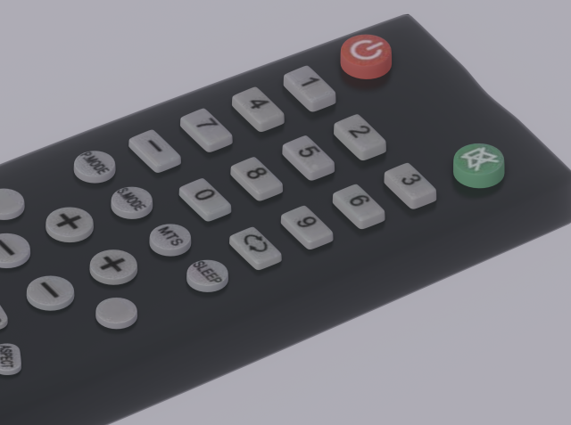 TV Remote Control 3D Model in TV 3DExport