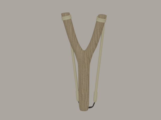 Slingshot 3D Model in Projectiles 3DExport