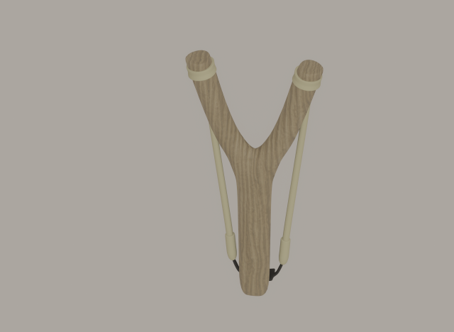 Slingshot 3D Model in Projectiles 3DExport