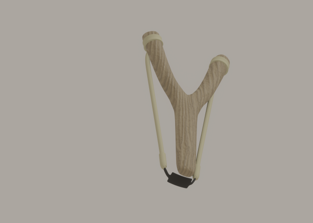 Slingshot 3D Model in Projectiles 3DExport