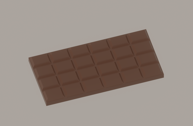 Chocolate Bar 3D Model in Sweets 3DExport