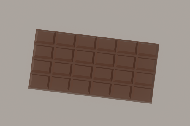 Chocolate Bar 3D Model in Sweets 3DExport