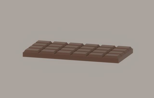 Chocolate Bar 3D Model in Sweets 3DExport
