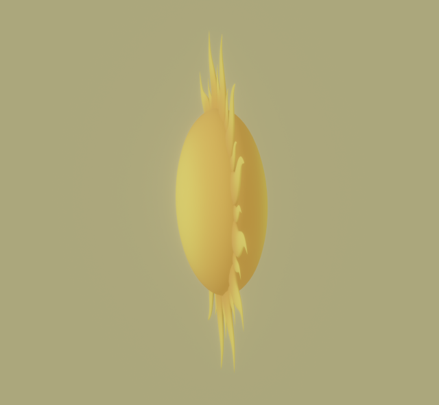 Sun 3D Model in Planets 3DExport