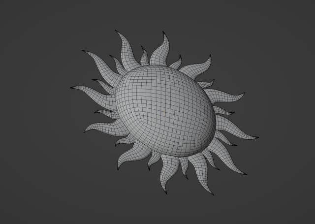 Sun 3D Model in Planets 3DExport