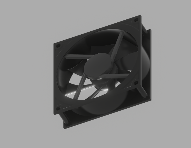 Cooling Fan 3D Model in Computer 3DExport