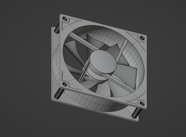 Cooling Fan 3D Model in Computer 3DExport