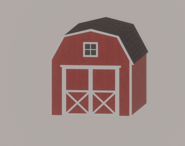 Barn Shed 3D Model in Buildings 3DExport