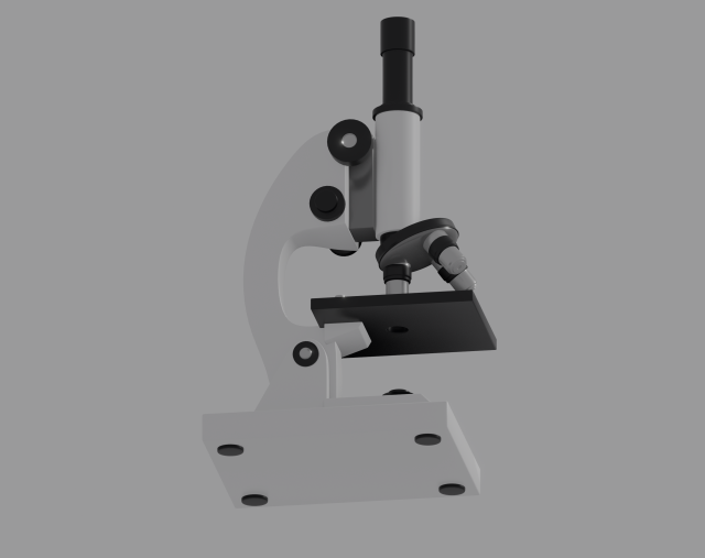 Microscope 3D Model in Medical Equipment 3DExport