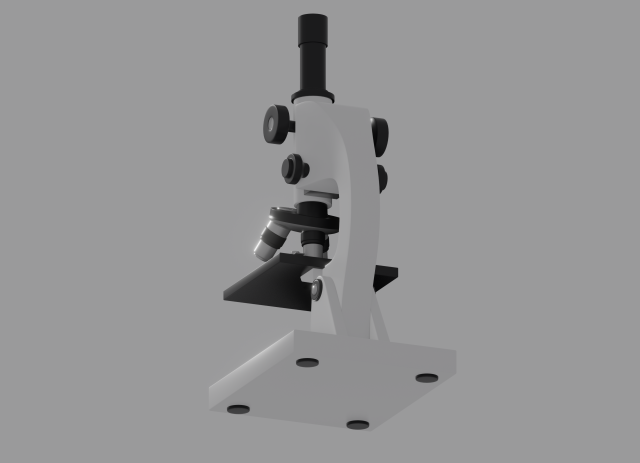 Microscope 3D Model in Medical Equipment 3DExport