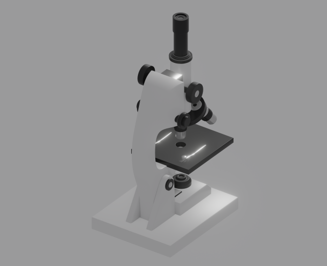Microscope 3D Model in Medical Equipment 3DExport