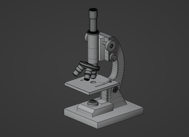 Microscope 3D Model in Medical Equipment 3DExport