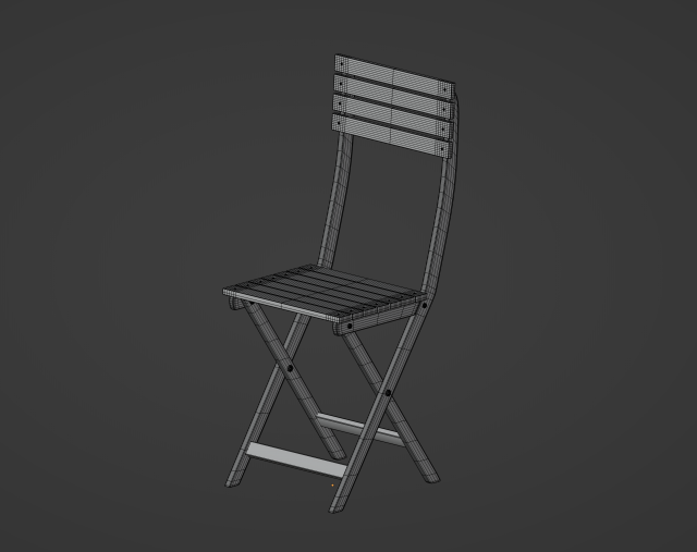 Folding Chair 3D Model in Chair 3DExport