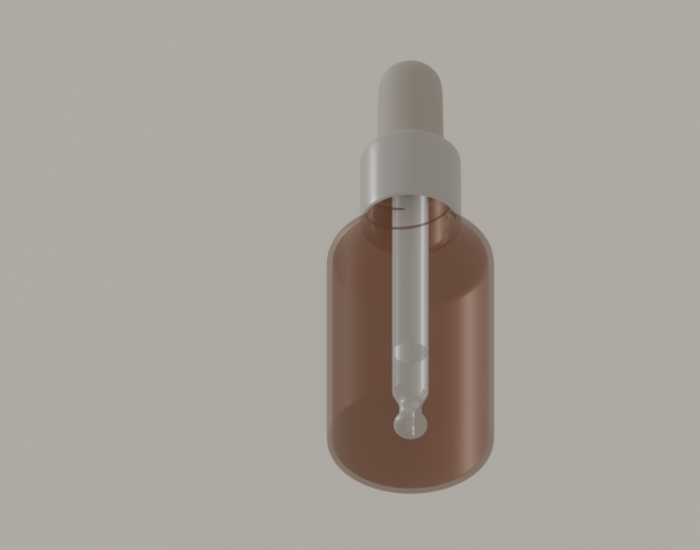 Dropper Bottle 3D Model in Medicines 3DExport