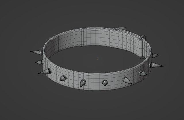 Spiked Collar 3D Model in Clothing 3DExport