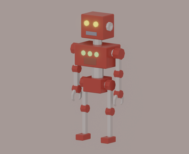 Simple Robot 3D Model in Toys 3DExport