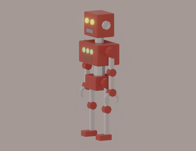 Simple Robot 3D Model in Toys 3DExport